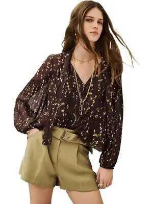 Ba&sh Kamala Long-sleeve Blouse - Brown