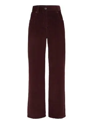 Brunello Cucinelli Corduroy Baggy Trousers - Red