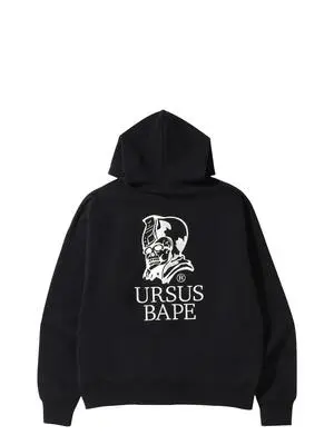 A BATHING APE Ursus Loose Fit Zip Up Hoodie - Black