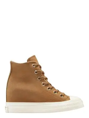 CONVERSE Chuck 70 Wedge Platform High Top Sneakers - Tan