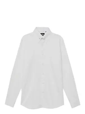 REISS Caldwell Long-sleeved Cotton Shirt - White
