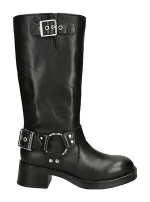Steve Madden Beau Buckled Leather Boots - Black