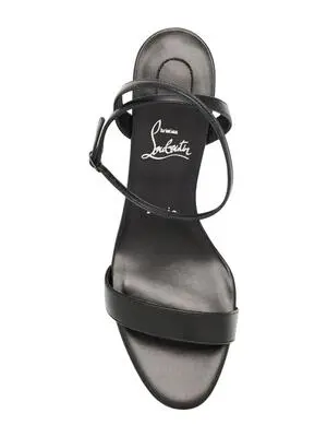 CHRISTIAN LOUBOUTIN 80mm Miss Z Leather Sandals - Black