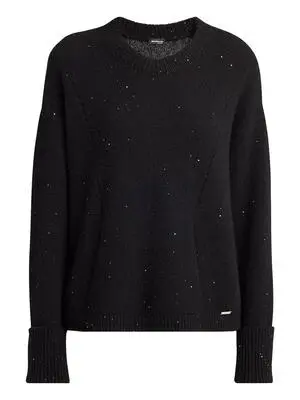 Kiton Paillette Knit Cashmere Crewneck Sweater - Blk