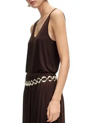 Mango Scoop Neck Tank Top Chocolate