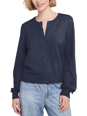 ELLE COLLECTION Fine Gauge Lightweight Cardigan Navy