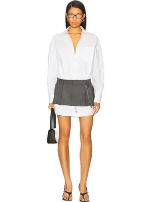 Alexander Wang Pre-styled Shirt Dress With Chain - White