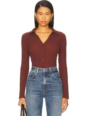 Sanctuary Long Sleeve Textured Top - Chicory