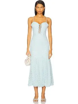 Bardot Delaney Bubble Midi Dress - Soft Blue