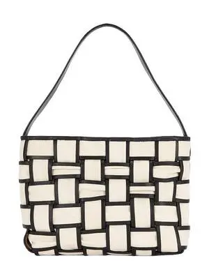 ST. AGNI Border Woven Mini Tote - Canvas
