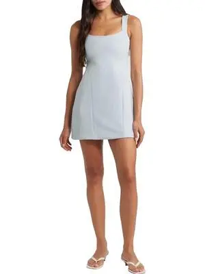 ARTLESS FOREVER Frame A-line Mini Dress - Light Blue