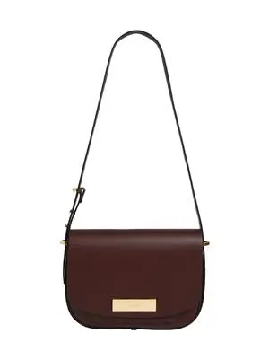ALLSAINTS Etta Leather Shoulder Bag - Dark Red