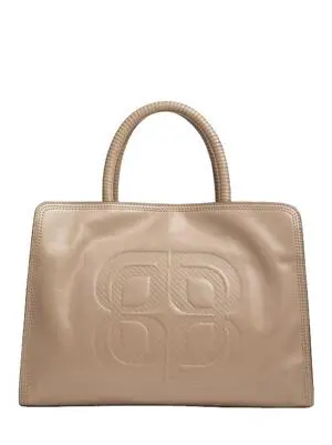 LK BENNETT Ella Embossed Leather Tote - Taupe