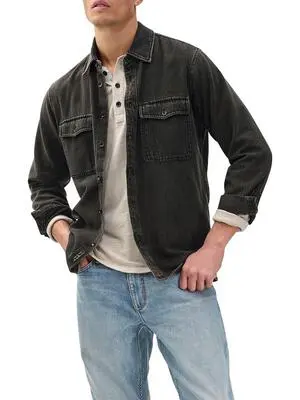 Rag & Bone Infused Denim Shirt Jacket - Black