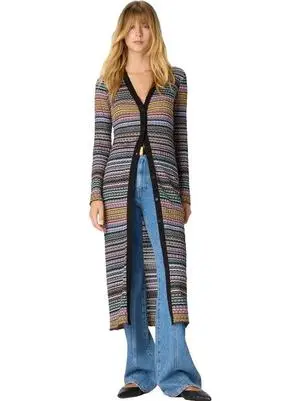 Missoni Slim Long Striped Cardigan - Multicoloured