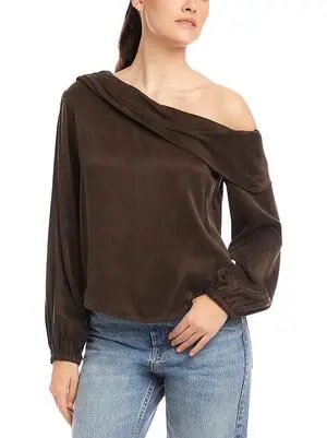 Fifteen Twenty Marisa One Shoulder Top - Brown