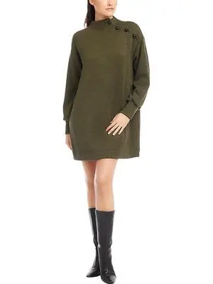 Fifteen Twenty Brenna Mock Neck Dress - Olive