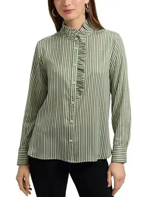 Foxcroft Sadie Shirt - Basil Multi