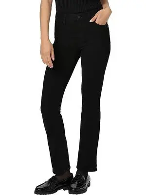 Paige Cindy Petite High-rise Straight-leg Jeans - Black Shadow