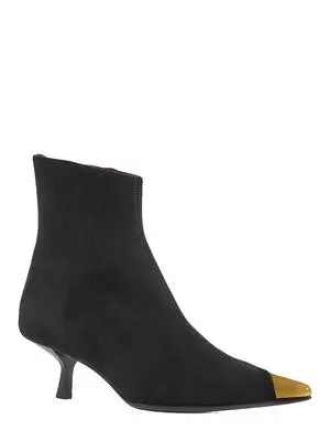 GIUSEPPE ZANOTTI 50mm Suede Toe Cap Bootie - Moro