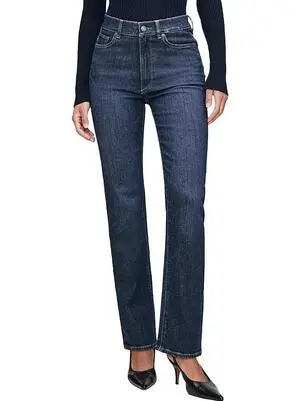 DL1961 Halle Straight High-rise Instasculpt Jeans - Crescent Harbor