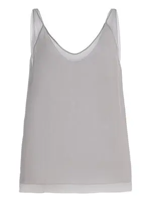 TOTÊME Silk-Chiffon Sleeveless Slip Top