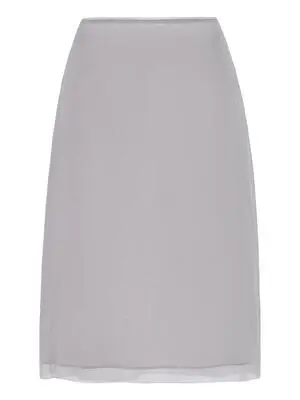 TOTEME Silk-chiffon Knee-length Slip Skirt - Grey