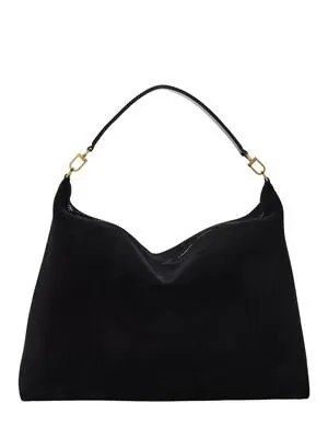 TOTEME Scoop Suede Tote - Black