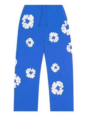 DENIM TEARS Cotton Wreath Baggy Sweatpants - Blue