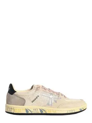 Premiata Bskt Clay Leather Blend Sneakers - Grey