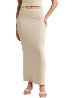 ARTLESS FOREVER Eloise Back Slit Maxi Skirt - Sand