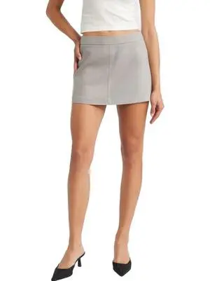 ARTLESS FOREVER Structured A-line Mini Skirt - Dove Grey
