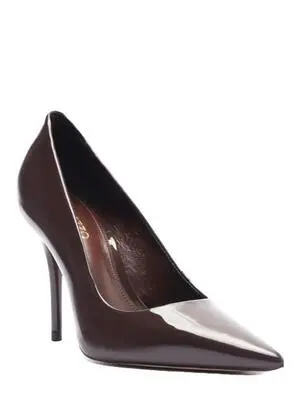 AREZZO Pointed Toe Pumps - Grape Brown