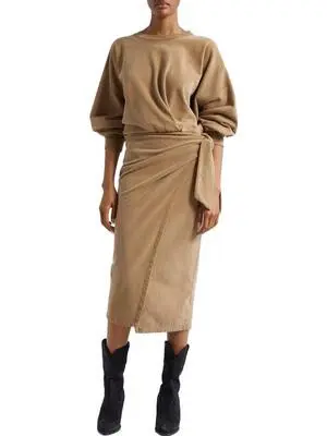 ISABEL MARANT Sandrina Long Sleeve Fleece Dress