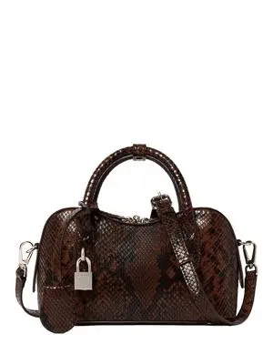 Stella McCartney Ryder Snake Crossbody Bag - Espresso