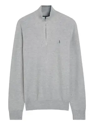 Ralph Lauren Cotton-knit Half-zip Jumper - Grey