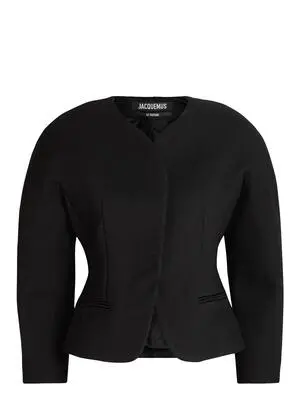 Jacquemus Le Petite Ovale Knit Jacket - Black