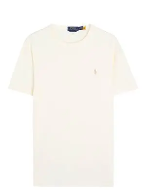 Polo Ralph Lauren Logo-embroidered Cotton T-shirt - Ecru