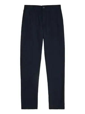 Sunspel Tapered Stretch-wool Trousers - Navy