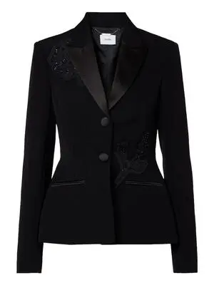 Erdem Single-breasted Virgin Wool Blazer - Black