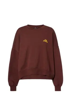 The Upside Paloma Crew Cotton Sweatshirt - Brown