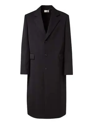 THE ROW Compa Virgin Wool Gabardine Coat - Black
