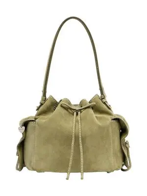 Acne Studios Mini Suede Bucket Bag - Green