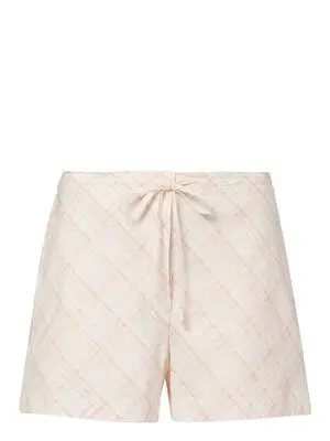 Burberry Check Cotton Shorts - Pink