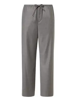 THE ROW Xon Virgin Wool Straight Pants - Grey