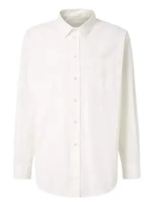 THE ROW Thane Cotton Poplin Shirt - White