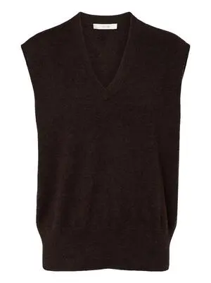 THE ROW Levi Cashmere Sweater Vest - Brown