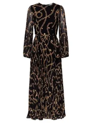 Zimmermann Sunray Printed Midi Dress - Black