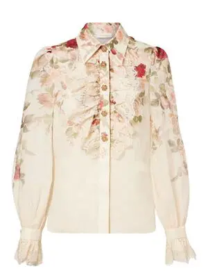 ZIMMERMANN Hypnotic Floral Ramie Blouse