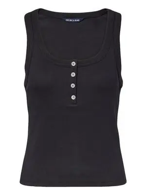Veronica Beard Abbott Cotton-blend Tank Top - Black